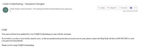 Password Reset Process | CAQH